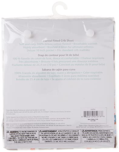 Trend Lab 100% Cotton Scandi Forest Deluxe Flannel Fitted Crib Sheet, 28x52 Inch (Pack of 1)