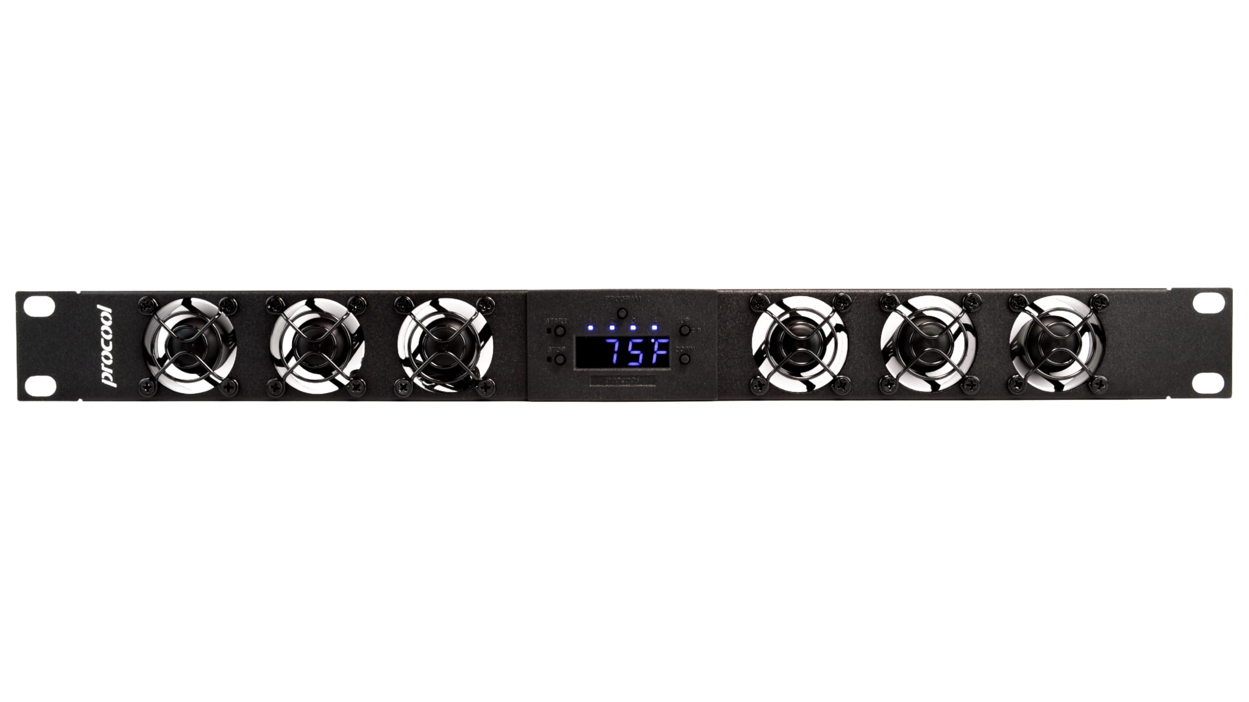 PROCOOL SP640X / 1U Temperature Controlled Silent Rack Fan/Airflow= INTAKE/Home Theater AV Cabinet Cooling Broadcast Server Recording Studio Rack Fan