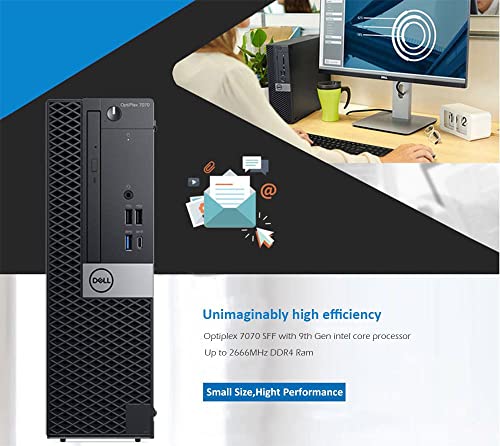 Dell OptiPlex 7070 SFF Desktop Computer PC, Intel 8 Core i7-9700 3.0GHz up to 4.70GHz,32GB DDR4 Ram New 1TB NVMe M.2 SSD,AX210 Built-in WiFi 6E,Windows 11 Pro, Wireless Keyboard & Mouse(Renewed)