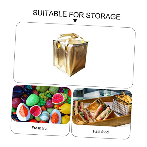 NOLITOY 3pcs Aging Practical Bag Take Car Insulated Carrying Cold Item Cooler Cake Grocery Portable Zipper Baking Thermal Heat Transport Take-out Ing Convenient Delivery Food Hot