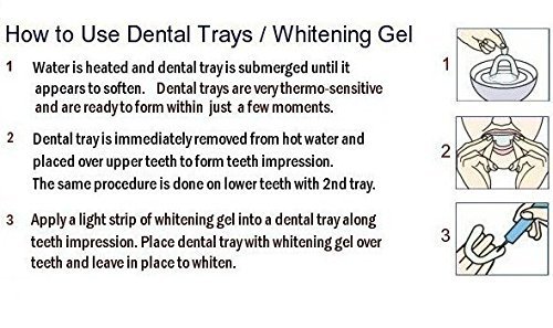 Teeth Whitening Kit 35% Carbamide Peroxide, 10 Tooth Bleaching Gel Syringe Dispensers, 2 Thermo Forming Dental Trays with Storage Case