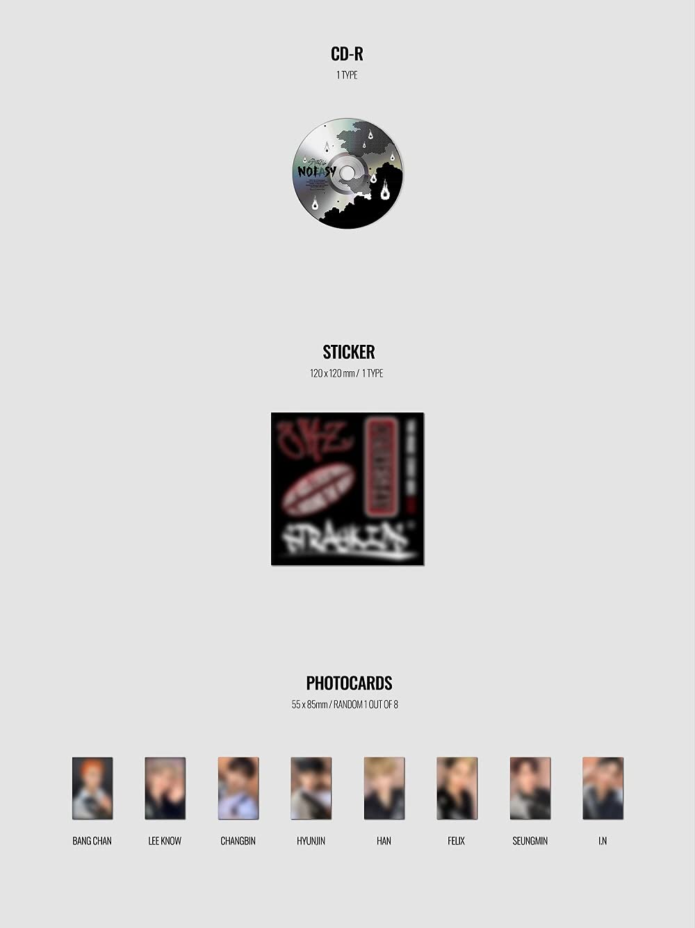 JYP Ent. STRAY KIDS - NOEASY [Jewel Case] (Vol.2) Album+Extra Photocards Set (LEE KNOW ver.) JYPK1272