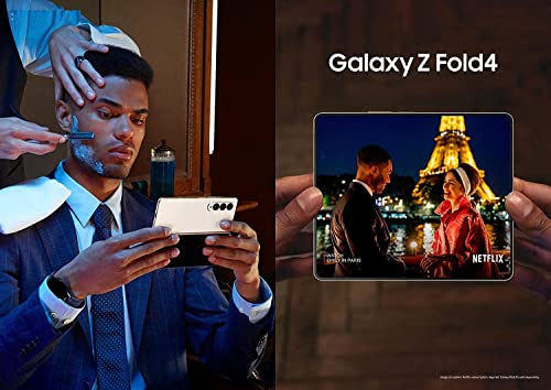 Galaxy Z Fold 4 Cell Phone, Factory Unlocked Android Smartphone, 512GB, Flex Mode, Dual Sim (1x eSim + 1x Nano) Multi Window View, Foldable Display, Korean International Version, Beige (SM-F936NZ)