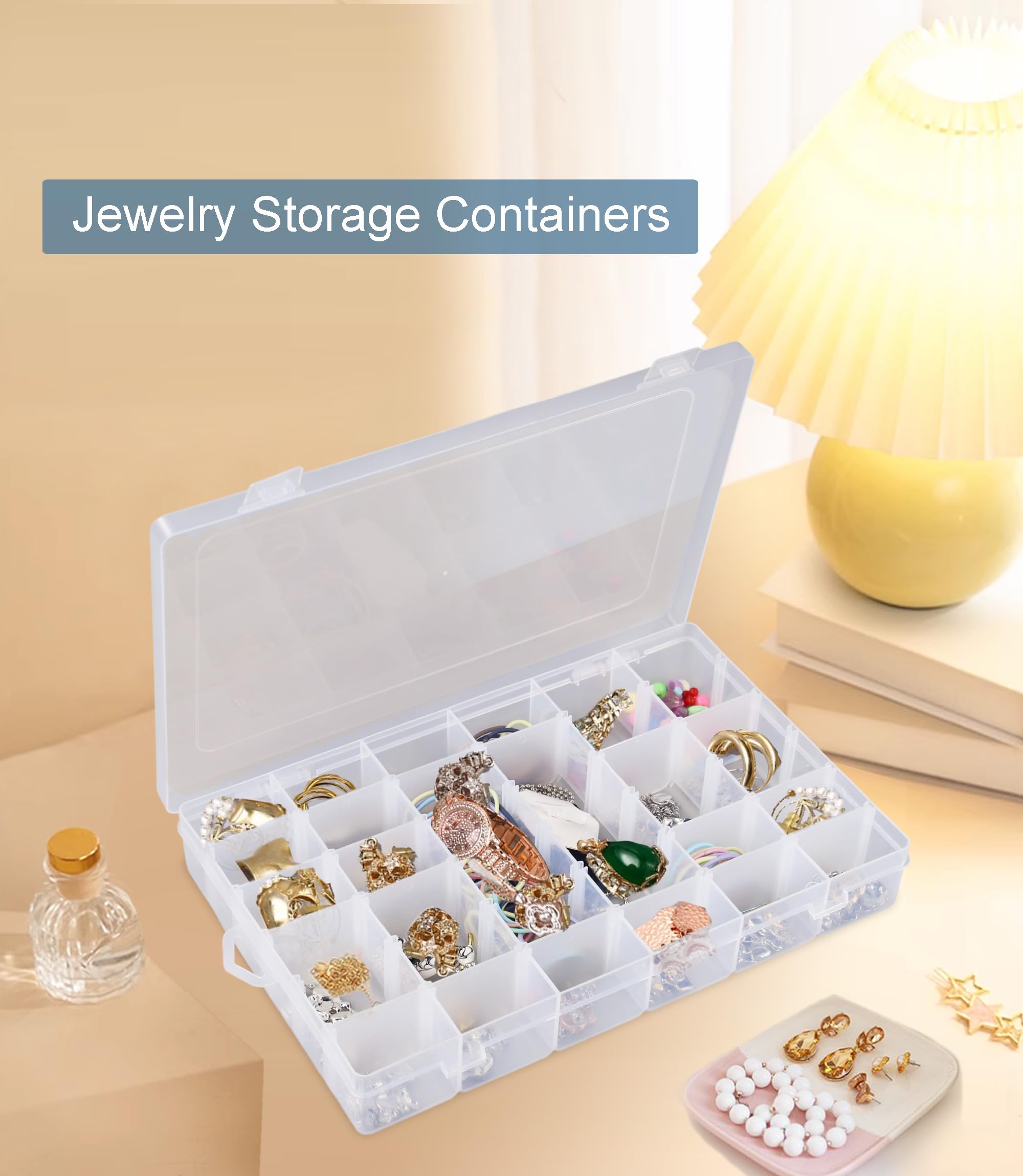 Cqhxvw Bead Organizer Box Tackle Box Organizers and Storage Beads Storage Containers Jewelry Making Organizer Sewing Box Plastic Compartment Organizer Box with Dividers 36 Grid Box