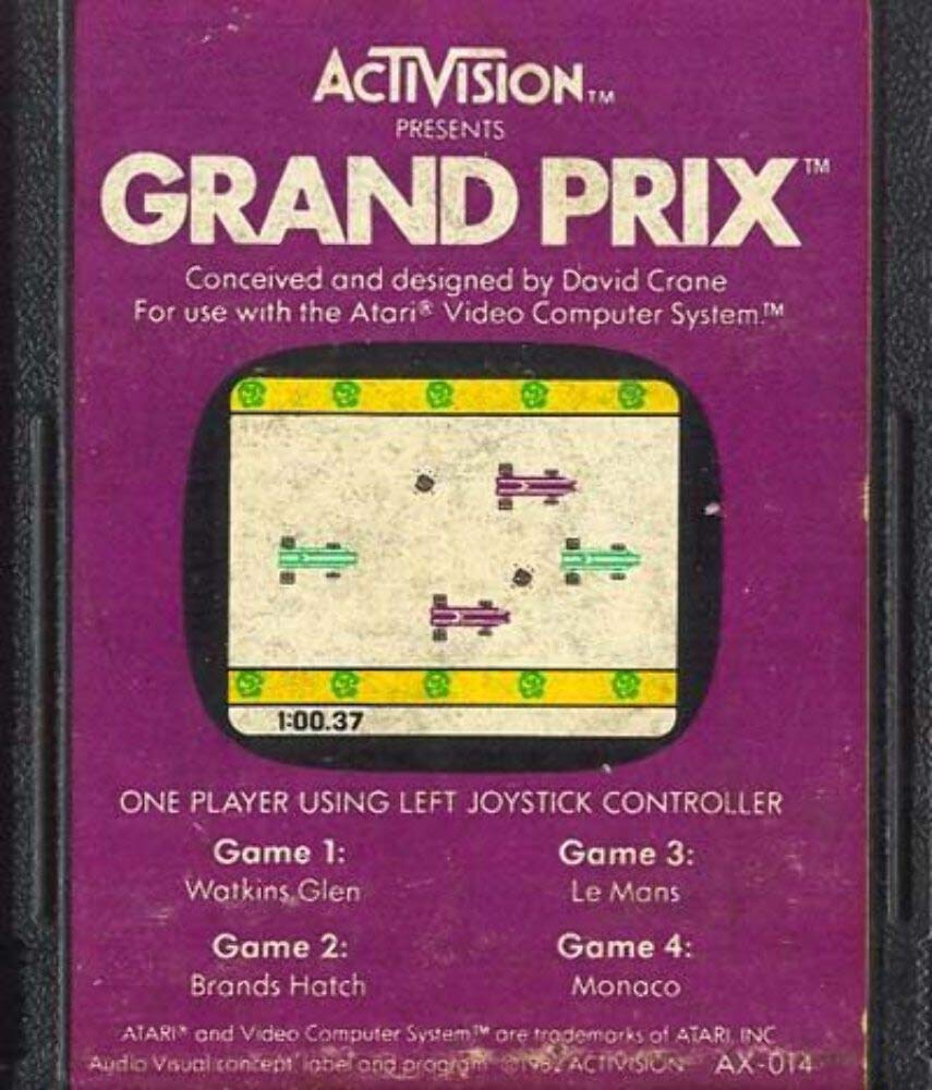 Grand Prix Atari 2600 Video Game Cartridge