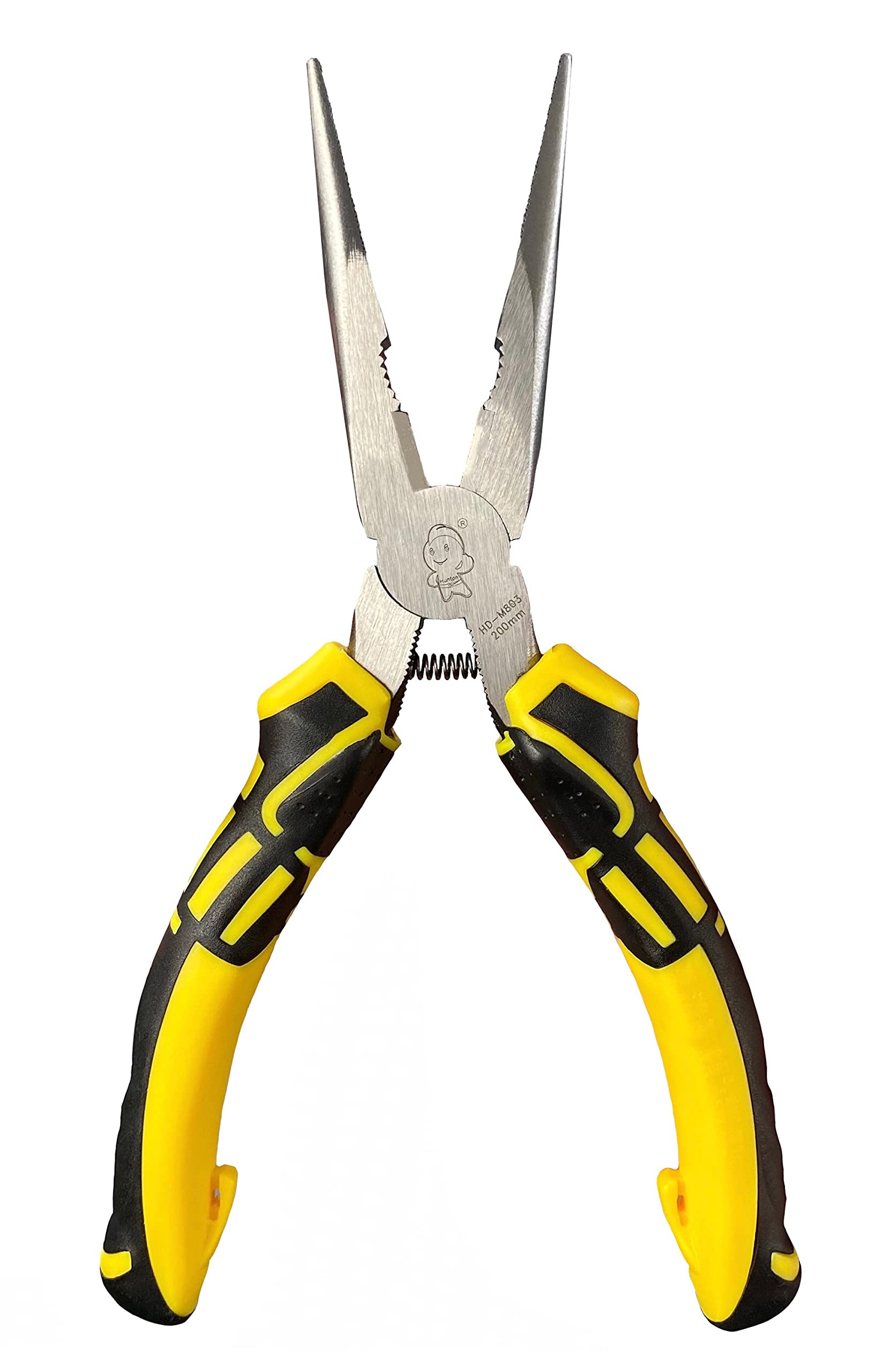 BOOSDEN® 8 inch Needle Nose Pliers with Side Cutters, Precision Long Nose Pliers with Wire Cutters, Professional Needle Nose Spring Loaded Pliers, Used for Cutting Clamping Pinching Jewelry Making