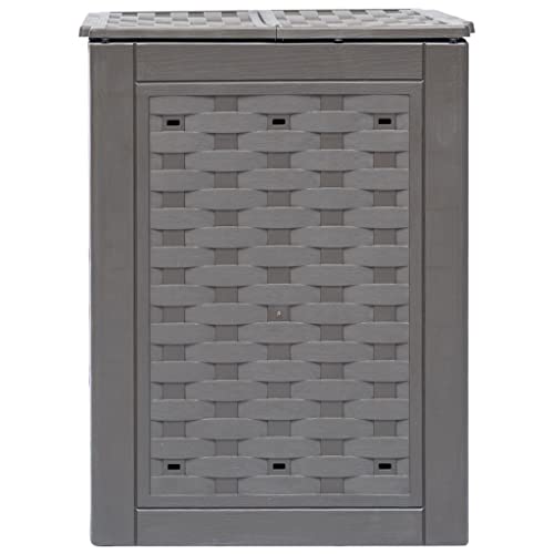 Compost Bin | Garden Composter Bin | Outdoor Composting Box for Backyard Yard Patio Outside | Brown Plastic with Rattan Look | 23.6" x 23.6" x 32.7" 79.3 Gallon by FurturHome