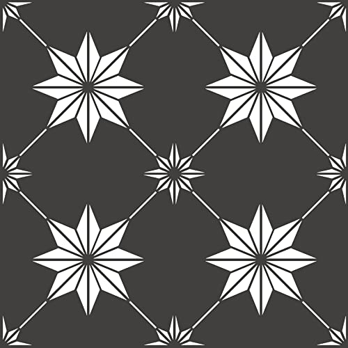 FloorPops Rigel Peel & Stick Floor Tiles, Black