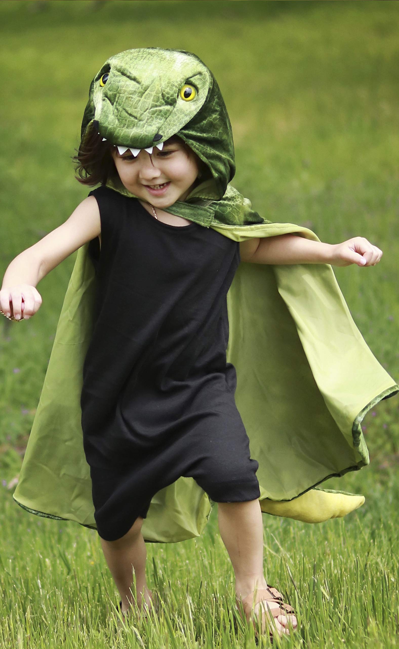 Great Pretenders T-Rex Hooded Cape, Size 4-5 Dress-Up Play