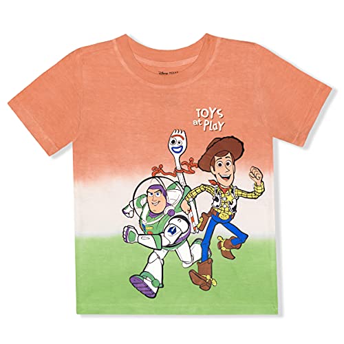 Disney Toy Story Boysâ Woody, Buzz Lightyear and Forky T-Shirt for Toddlers and Little Kids Multi Color