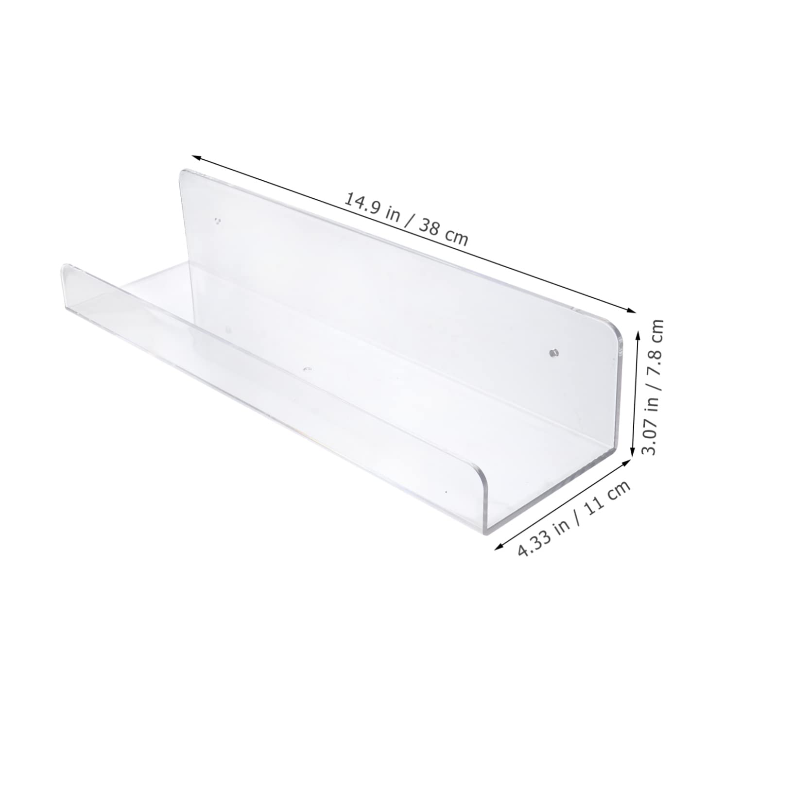 Cabilock 3pcs Shelf Wall Mounted Acrylic Rack Storage -Mounted Mounted Hanging Rack