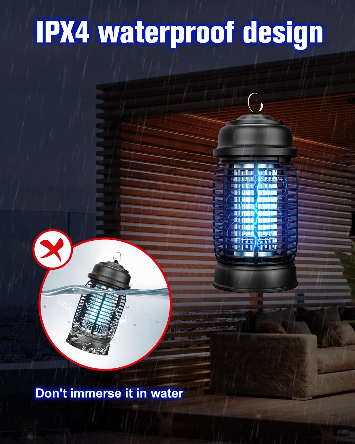 DEEZEE Bug Zapper Outdoor, 4200V Mosquito Zapper Indoor,20W Electric Fly Zapper ,Insect Zapper&Mosquito Killer lamp for Home, Patio, Kitchen, Backyard, Camping, Plug-in…