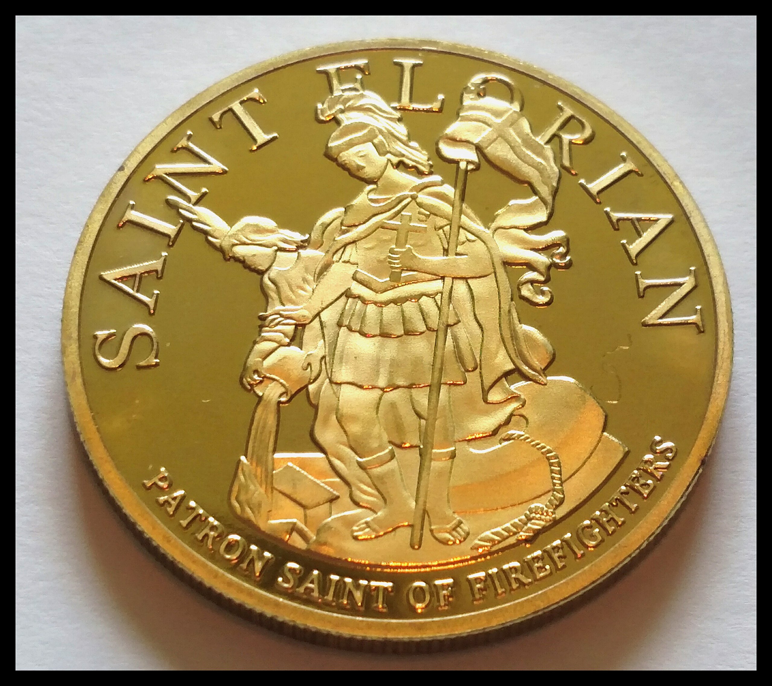 Chicago Fire Department Firefighter Colorized Challenge Art Coin