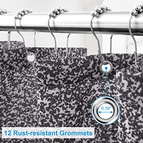 OLANLY Waffle Shower Curtain 72x72 Inches, Heavyweight Fabric, Machine Washable, Waterproof, Hotel Luxury Spa, Simple Modern Grey Shower Curtains for Bathroom, Guest Bath, Stalls and Tubs