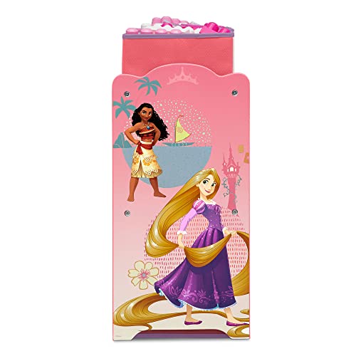 Delta Children Chair Desk with Storage Bin + Design and Store 6 Bin Toy Storage Organizer, Disney Princess (Bundle)