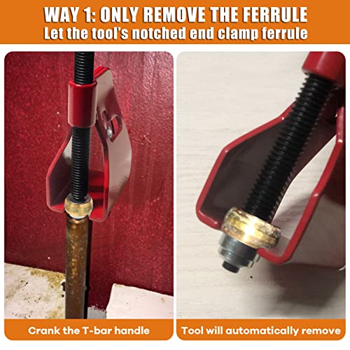 Compression Sleeve Puller Tool Remove Ferrule & Nut Of Pipe, Ferrule Puller For 1/2” Copper Water Compression Sleeve & 1/2-Inch Copper Tubing, Plumbing Tools Compression Ring Removal Tool