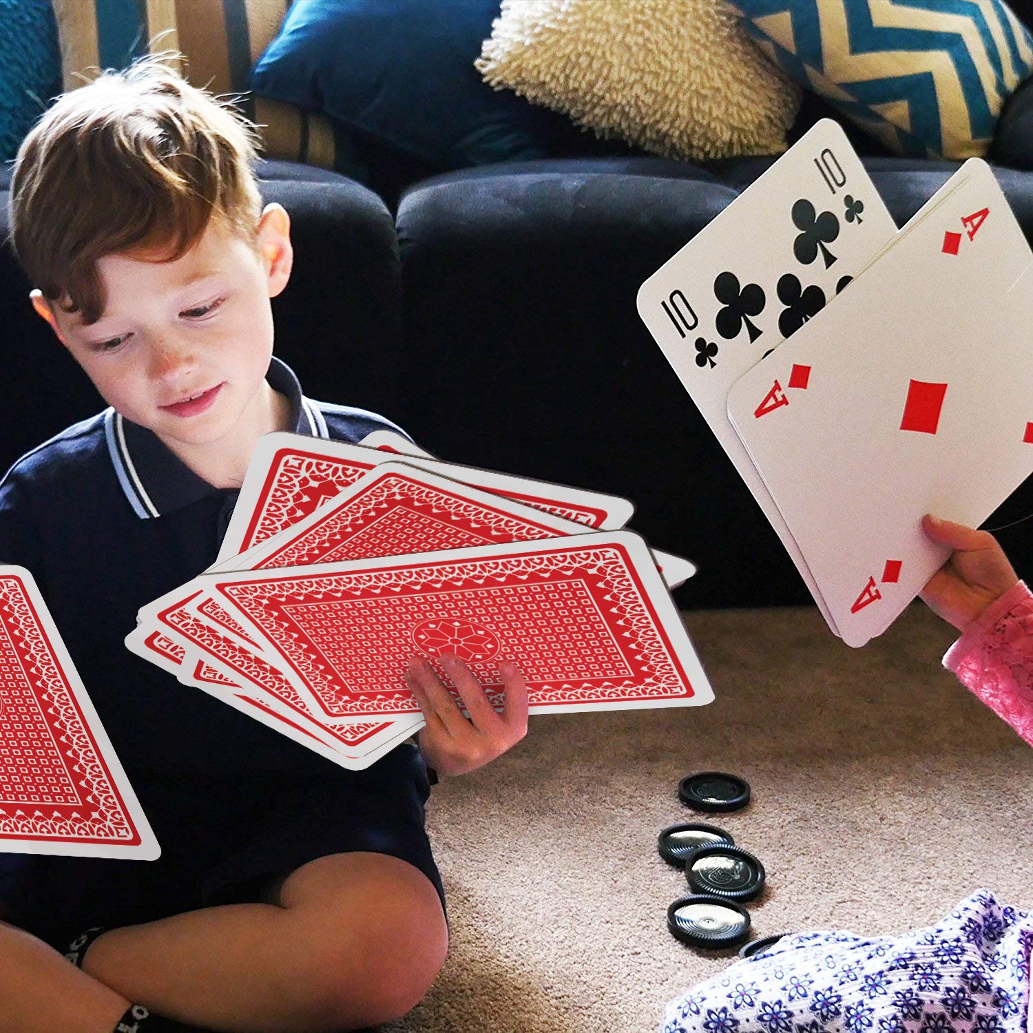 GAMELAND Super Jumbo Playing Cards (Humongous 8-1/4" x 11-3/4" Cards)