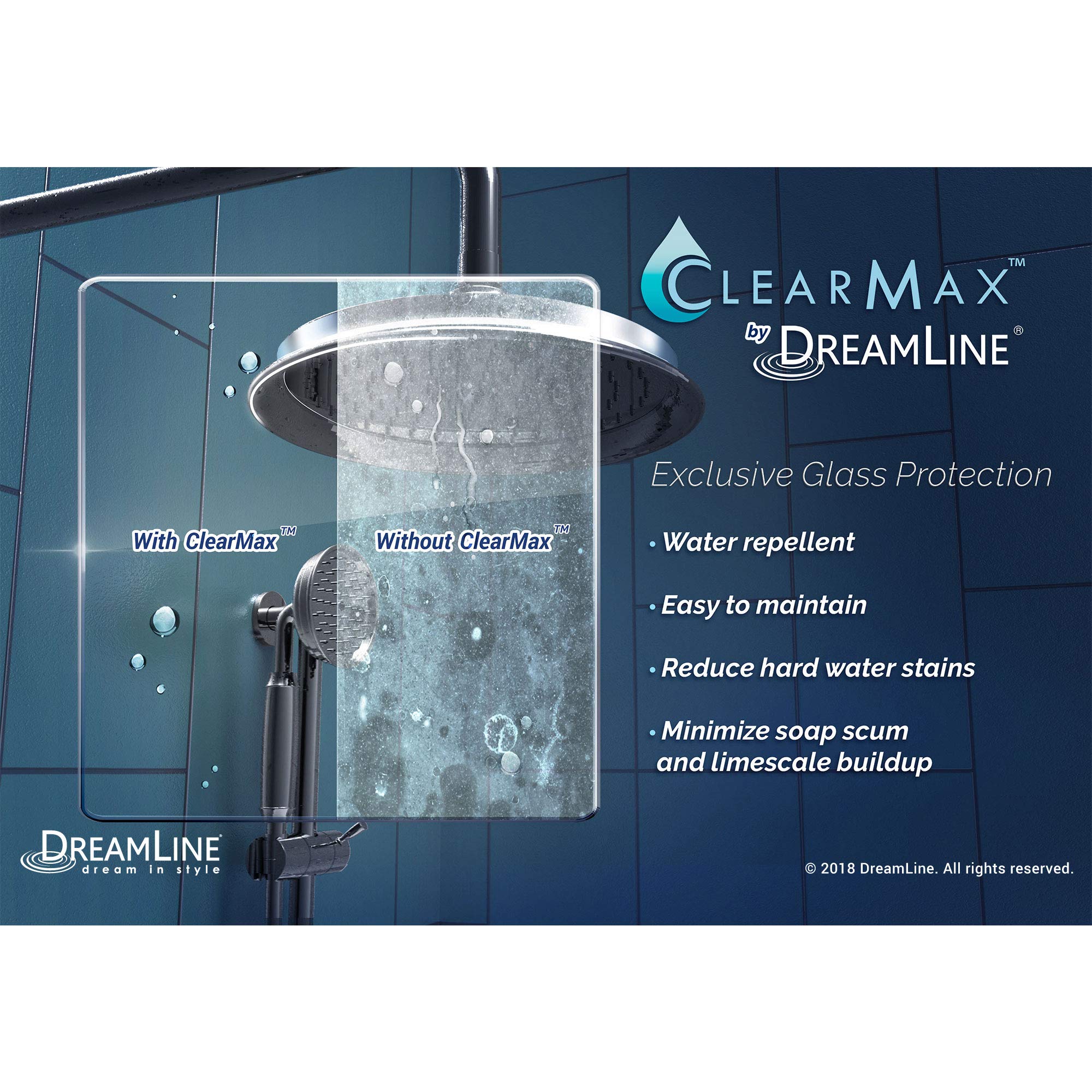 DreamLine SHDR-6260760-08 Shower Door, 56-60" W x 76" H, Polished Stainless Steel