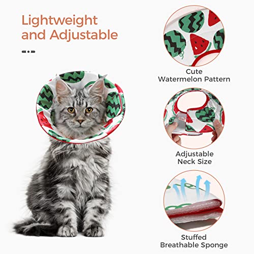 ComSaf Cat Recovery Collar, Lightweight Pet Elizabeth Collar, Soft Adjustable Cat Cone Collar After Surgery for Cat Kitten Prevent from Licking Wounds, Loops-Protective Healing, Not Block Vision