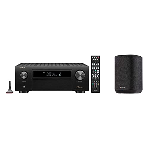 Denon AVR-X6700H 11.2-Channel 8K AV Receiver with 3D Audio and Amazon Alexa Voice Control with Denon Home 150 Wireless Streaming Speaker (Black)
