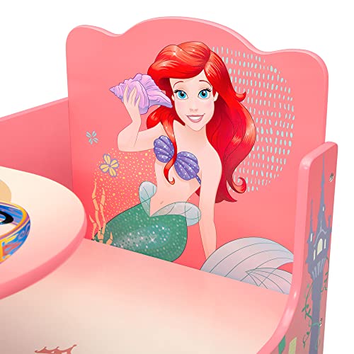 Delta Children Chair Desk with Storage Bin + Design and Store 6 Bin Toy Storage Organizer, Disney Princess (Bundle)