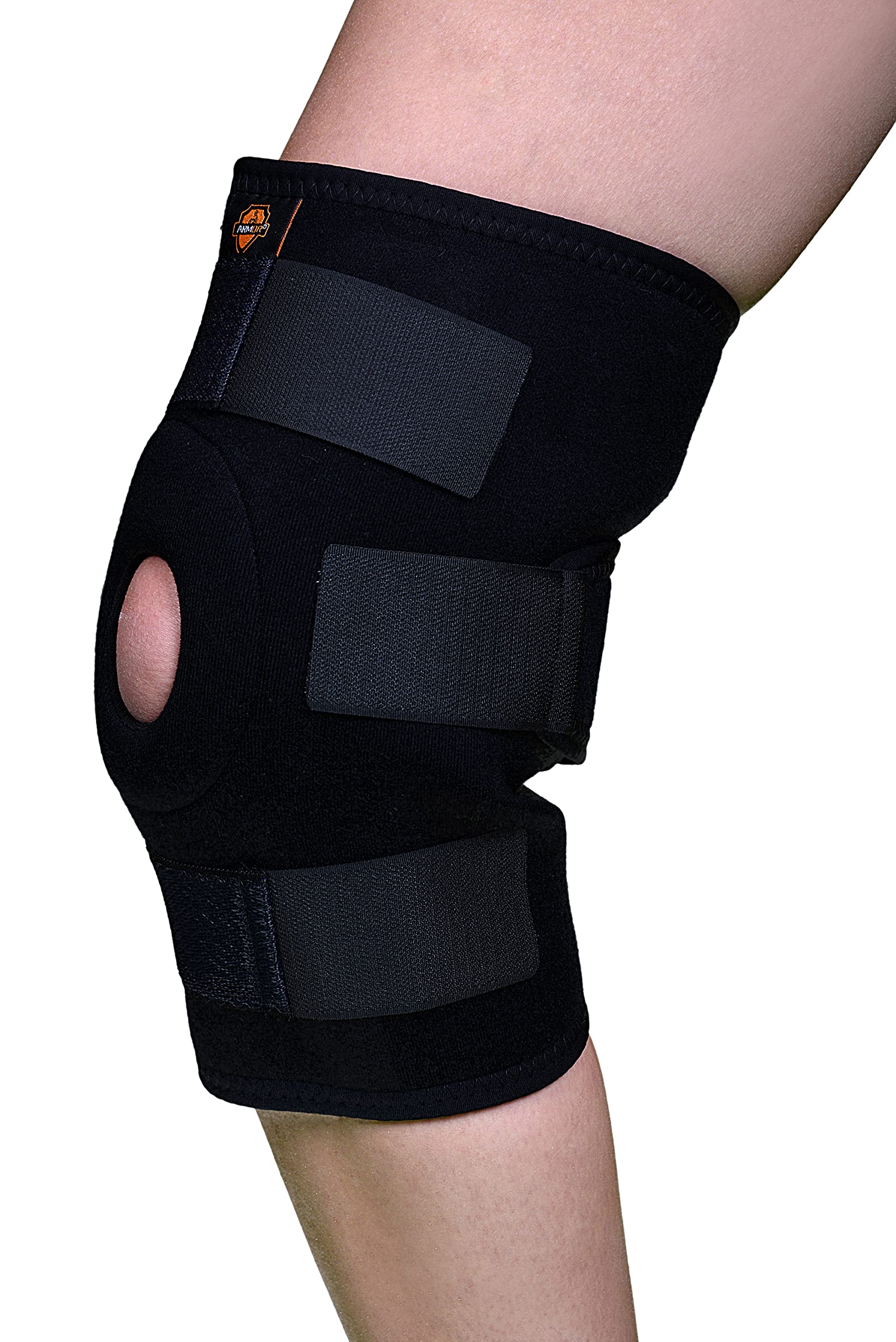 Armor Standard Knee Support - Patella Supported For Patellar Femoral Pains, Osteoarthritis and Meniscus Injuries, with Patella Ring