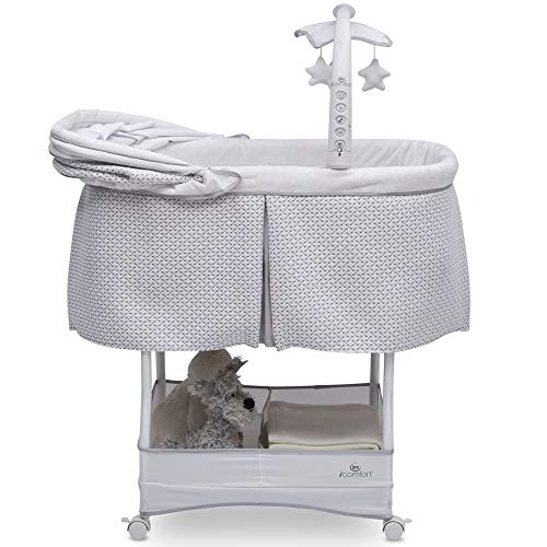 Serta iComfort Hands-Free Auto-Glide Bedside Bassinet - Portable Crib Features Silent, Smooth Gliding Motion That Soothes Baby, Cameron