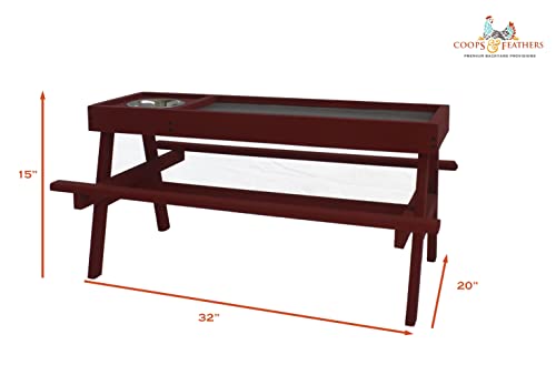 Coops & Feathers Chick-Nic Table (Barn Red)