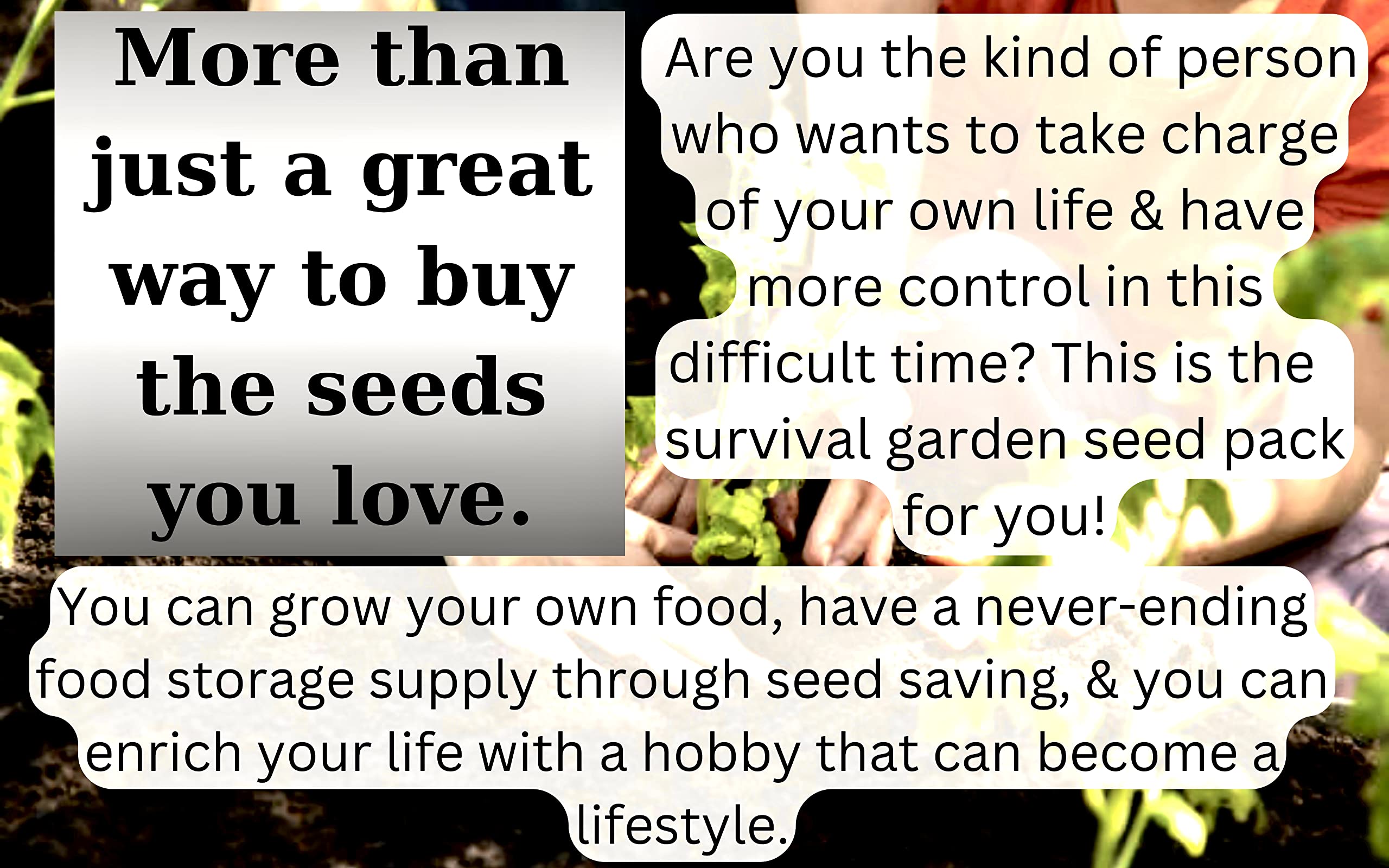 B&KM Farms Non-GMO Heirloom Seed Collection, Over 10,000 Seeds, 20 Varieties, Tomatoes, Zucchini, Carrots, Heavy-Duty Container (4)