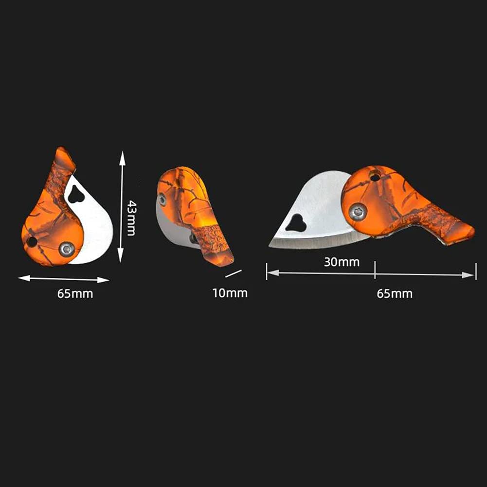 DHDestined Fateful Folding Pocket Knife, Mini Portable Knife, Unique Gift for Men Women Multicolor(orange)