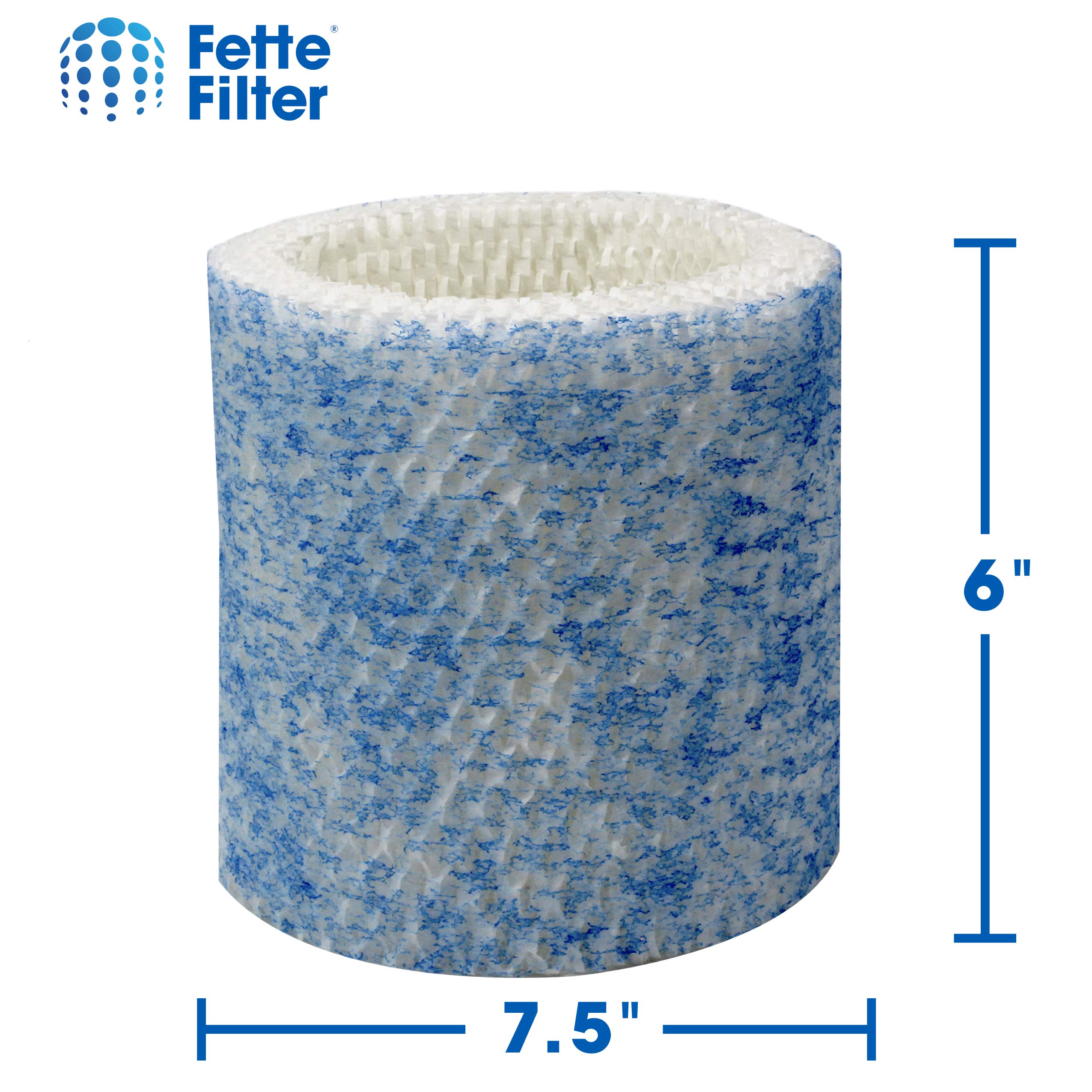 Fette Filter - Premium Humidifier Wicking Filters Compatible with HW HC-888, HC-888N, Filter C - (Pack of 6)