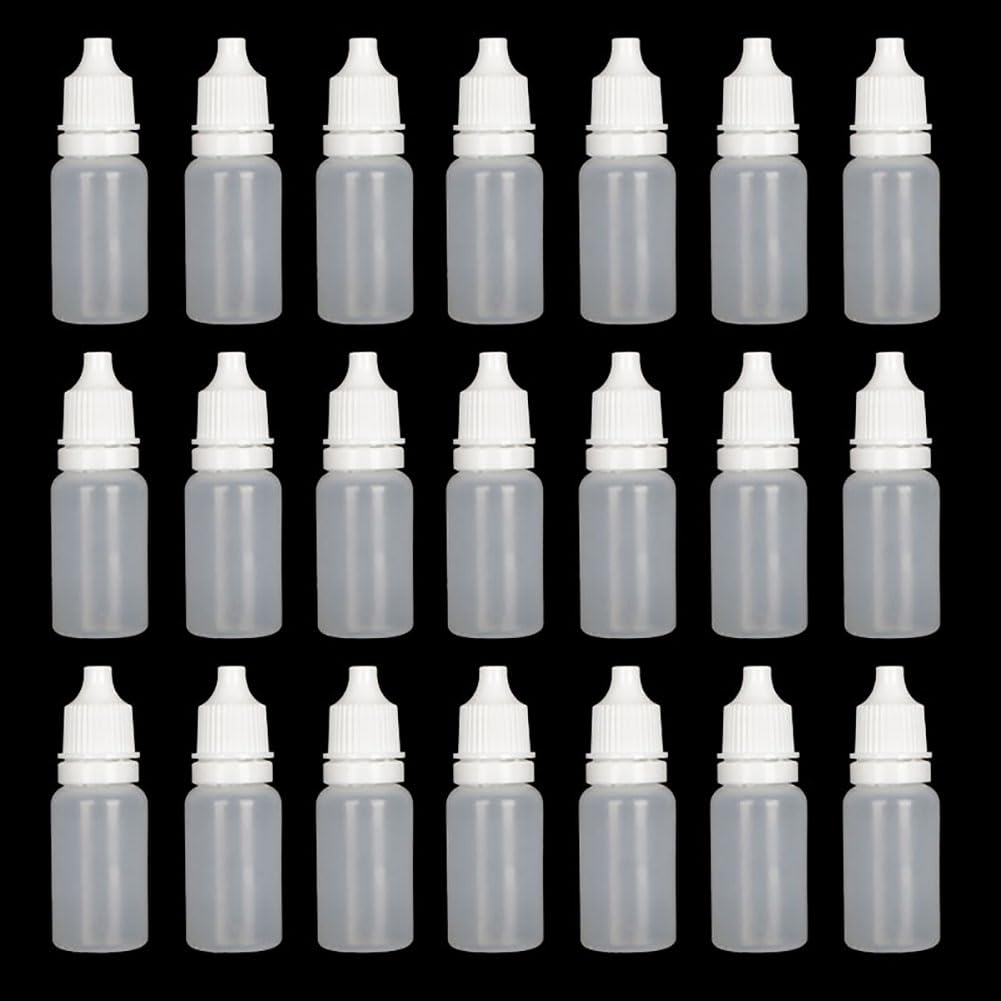 UUYYEO 25 Pcs 10ml Plastic Empty Squeezable Dropper Bottles Eye Liquid Dropper Bottles Eye Drop Bottle Dropping Bottles Small Juice Bottles Essential Oil Sample Bottles