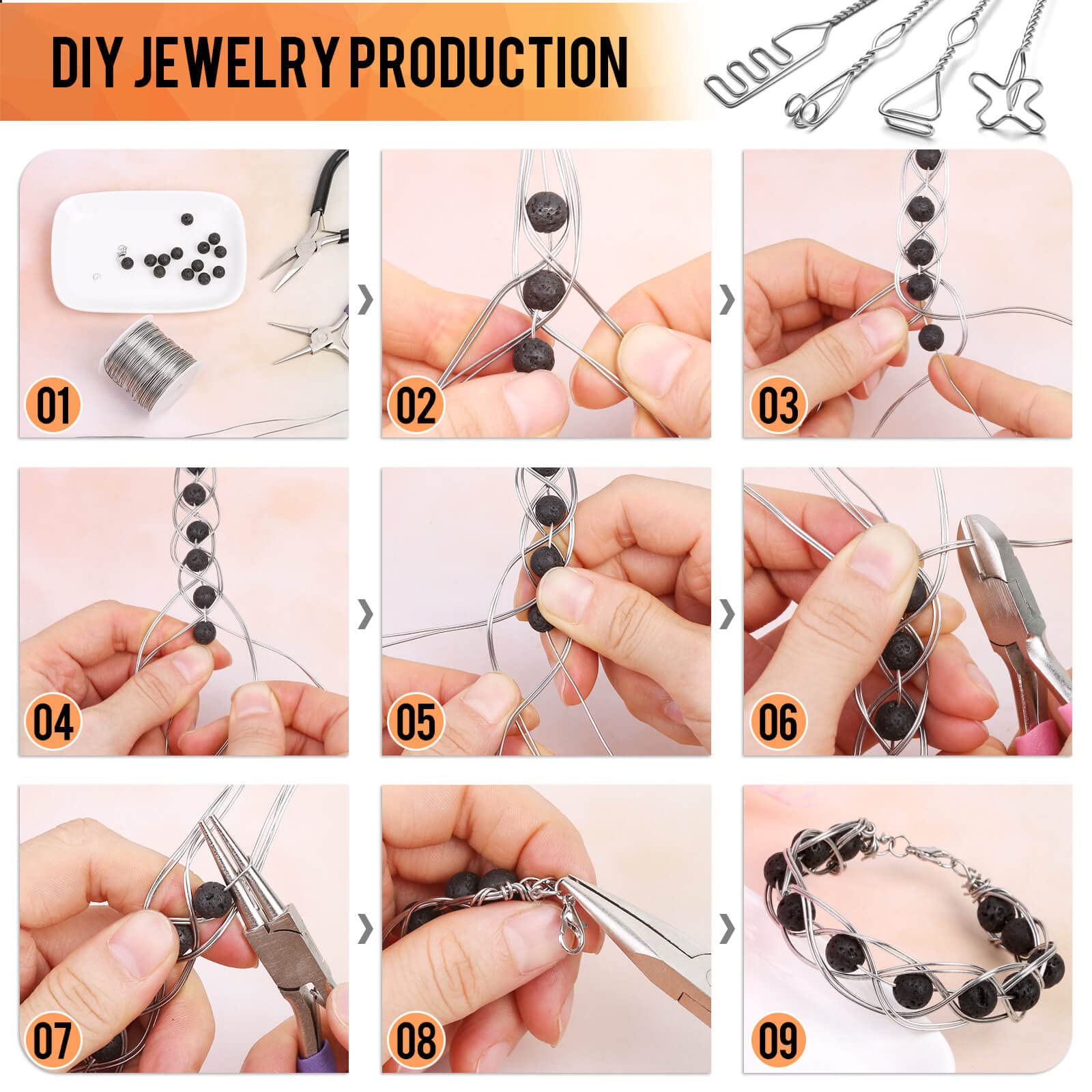 cridoz 22 Gauge Stainless Steel Wire for Jewelry Making, Bailing Wire Snare Wire Wrapping for Craft and Jewelry Making