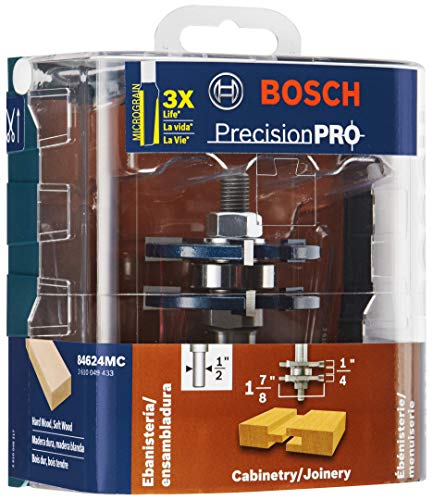 BOSCH 84624MC 1-7/8 In. x 1/4 In. Carbide-Tipped Tongue and Groove Router Bit