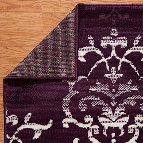 United Weavers Dallas Countess Accent Rug – Lilac, 2x3, Transitional Indoor Area Rug with Abstract Medallion Pattern, Jute Backing