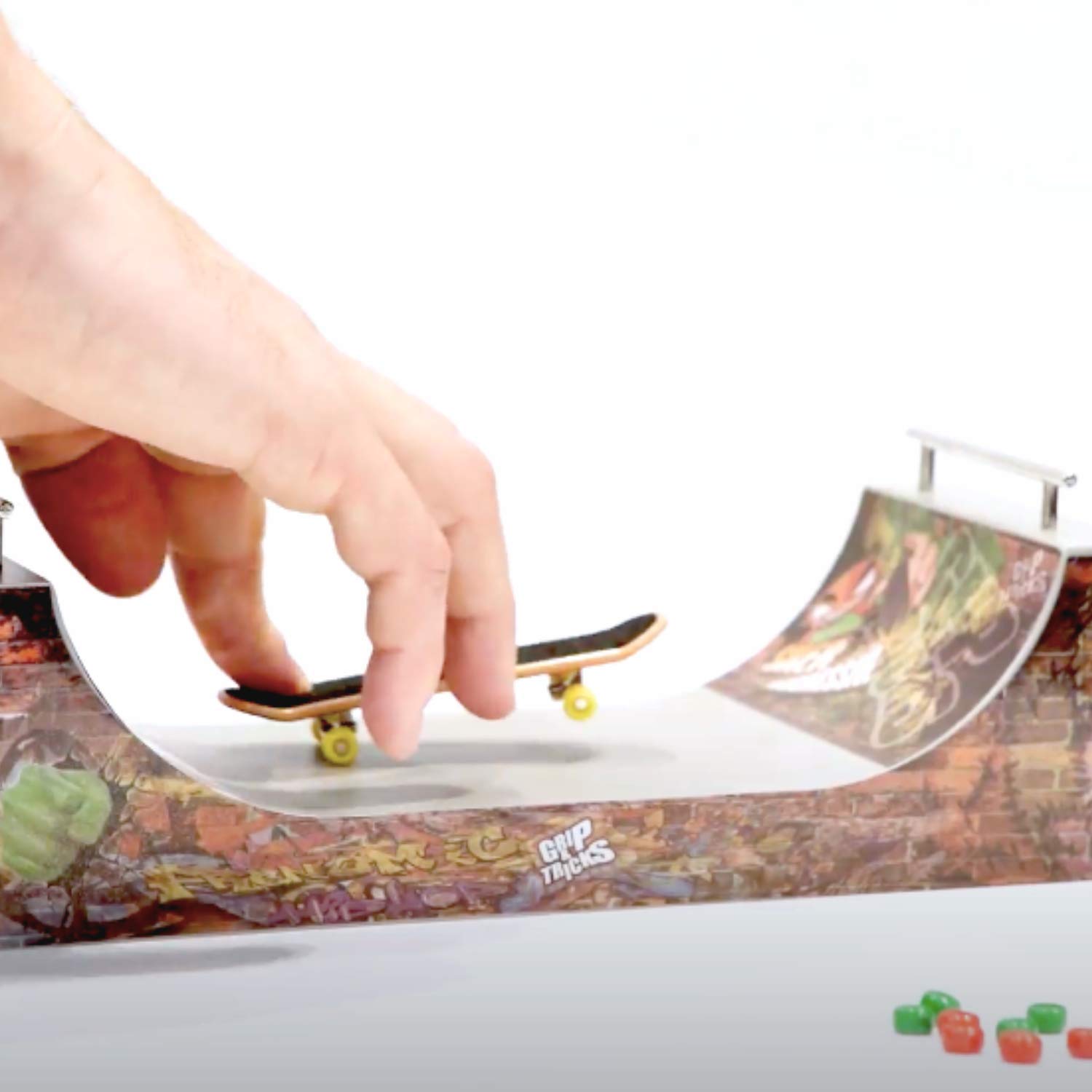 Grip and Tricks - 3 Finger Skates with Pro Fingerboard Tools and Toy Skateboards Accessories - Finger Skate Pack 3 - Finger Toy for Kids 6+ Years Old