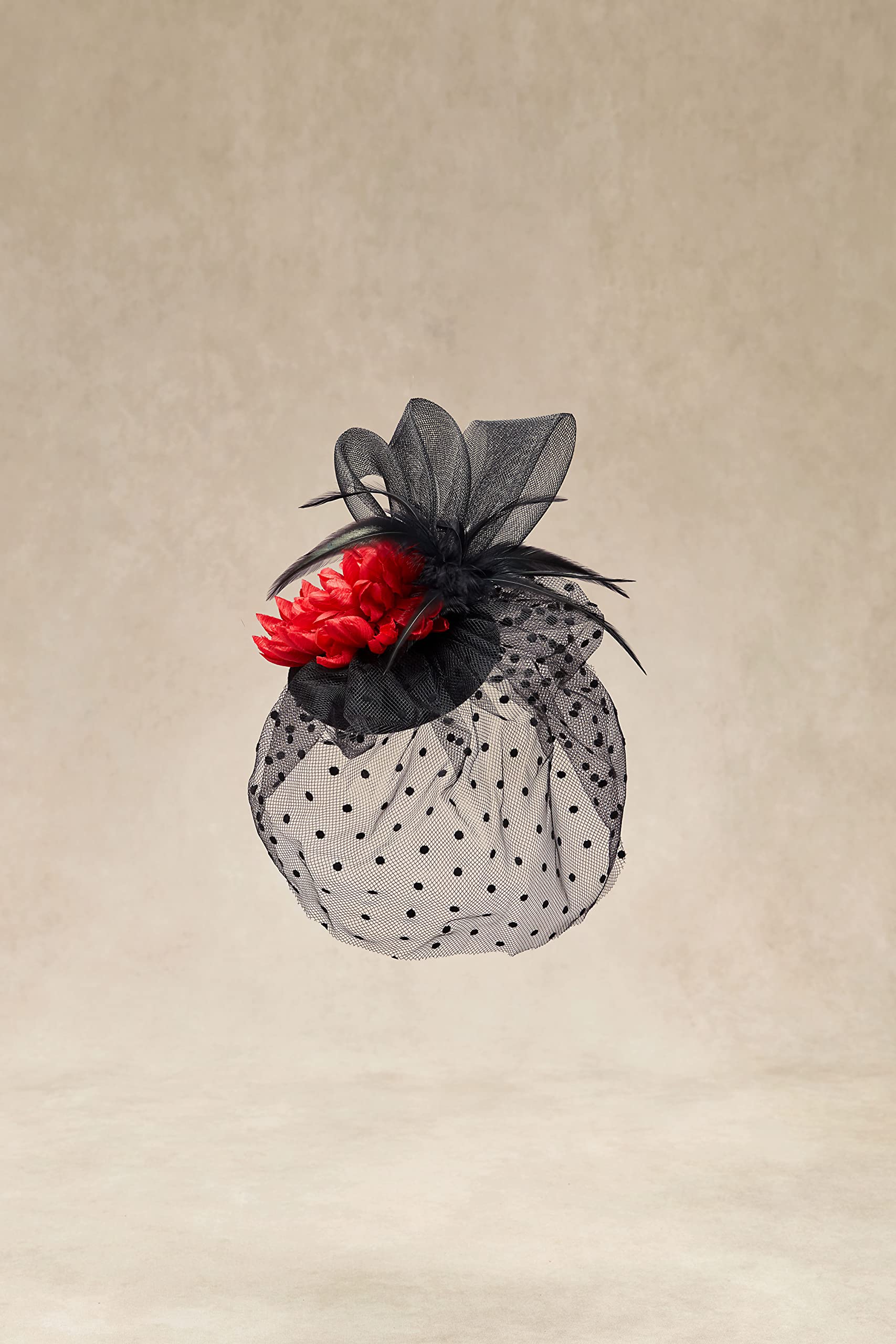 BABEYOND Fascinator Hat Veil Feather Fascinators Hair Clip Tea Party Pillbox Derby Hat Fascinator Bridal Wedding Veil