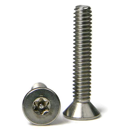Torx w/Pin Tamper Proof Security Flat Cap Machine Screw 18-8 Stainless Steel - 6/32 x 1/2 (T-10) Qty-25