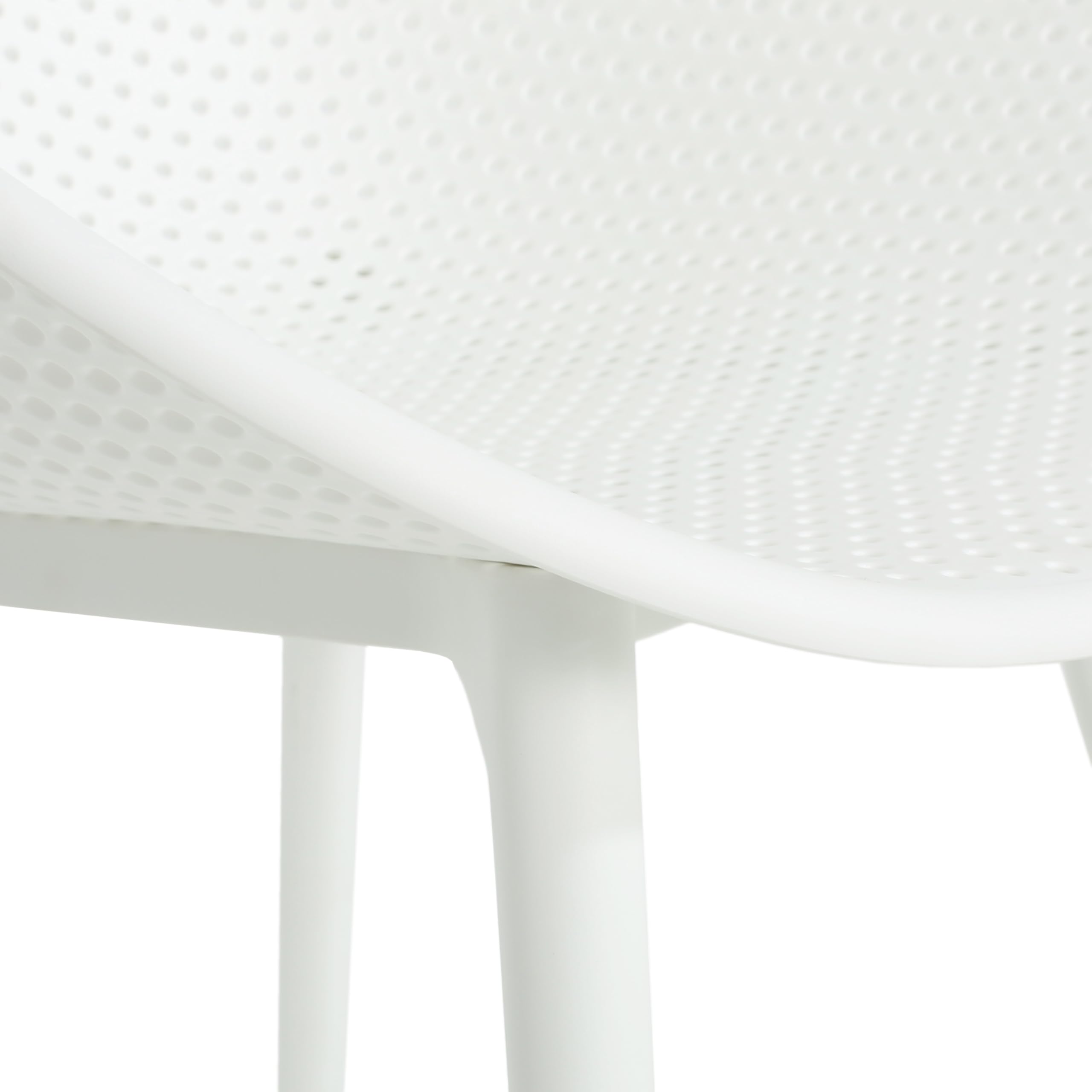 Christopher Knight Home White Lounge Chairs Set of 2 β Modern Accent Chairs-Resistant Patio Chairs with Mesh Design for Garden, Balcony, or Backyard β Sleek and Comfortable Seating for Outdoor Spaces