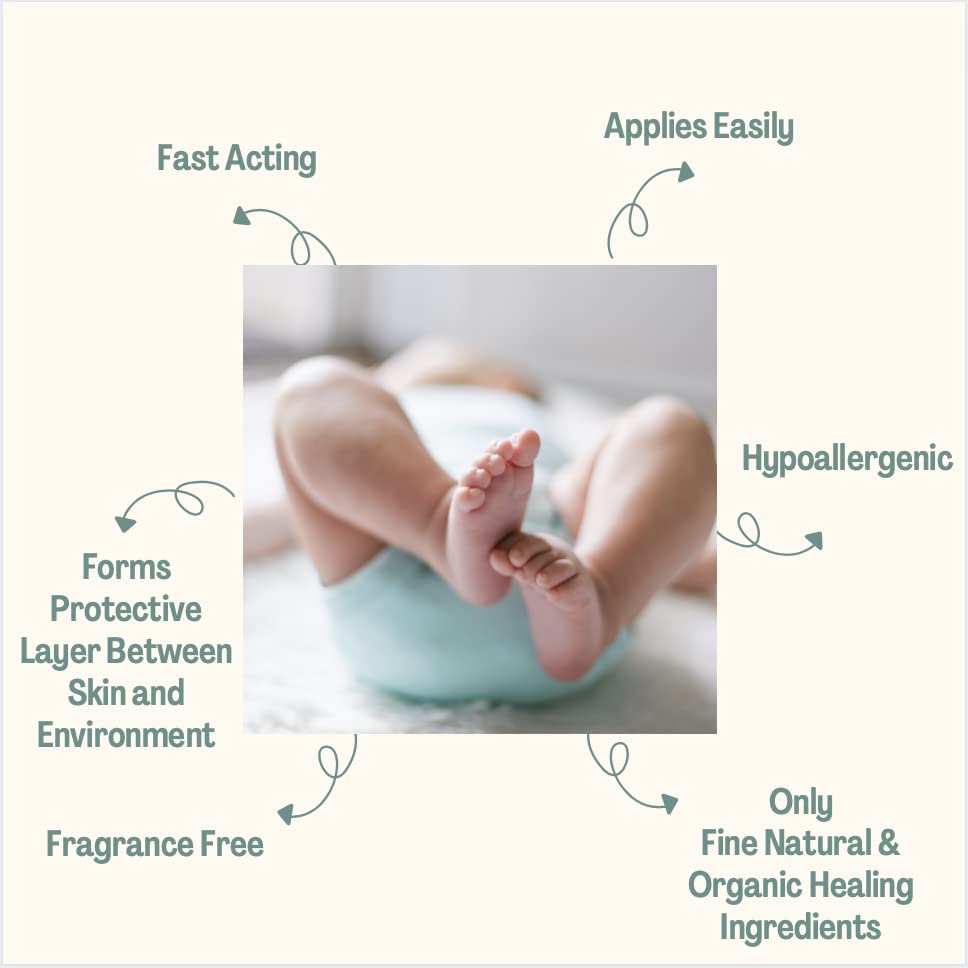 Nature Only Wholesome Diaper Cream. Calm, Nourish and Soothe Diaper Rash. Natural & Organic - 4 oz (Pack of 1)