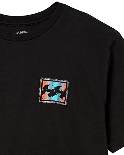 Billabong boys Short Sleeve Graphic Tee T Shirt, Black Crayon Wave, Large US