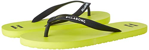 BILLABONG Men's Tides Solid Flip Flops, Yellow Lime 39, 11