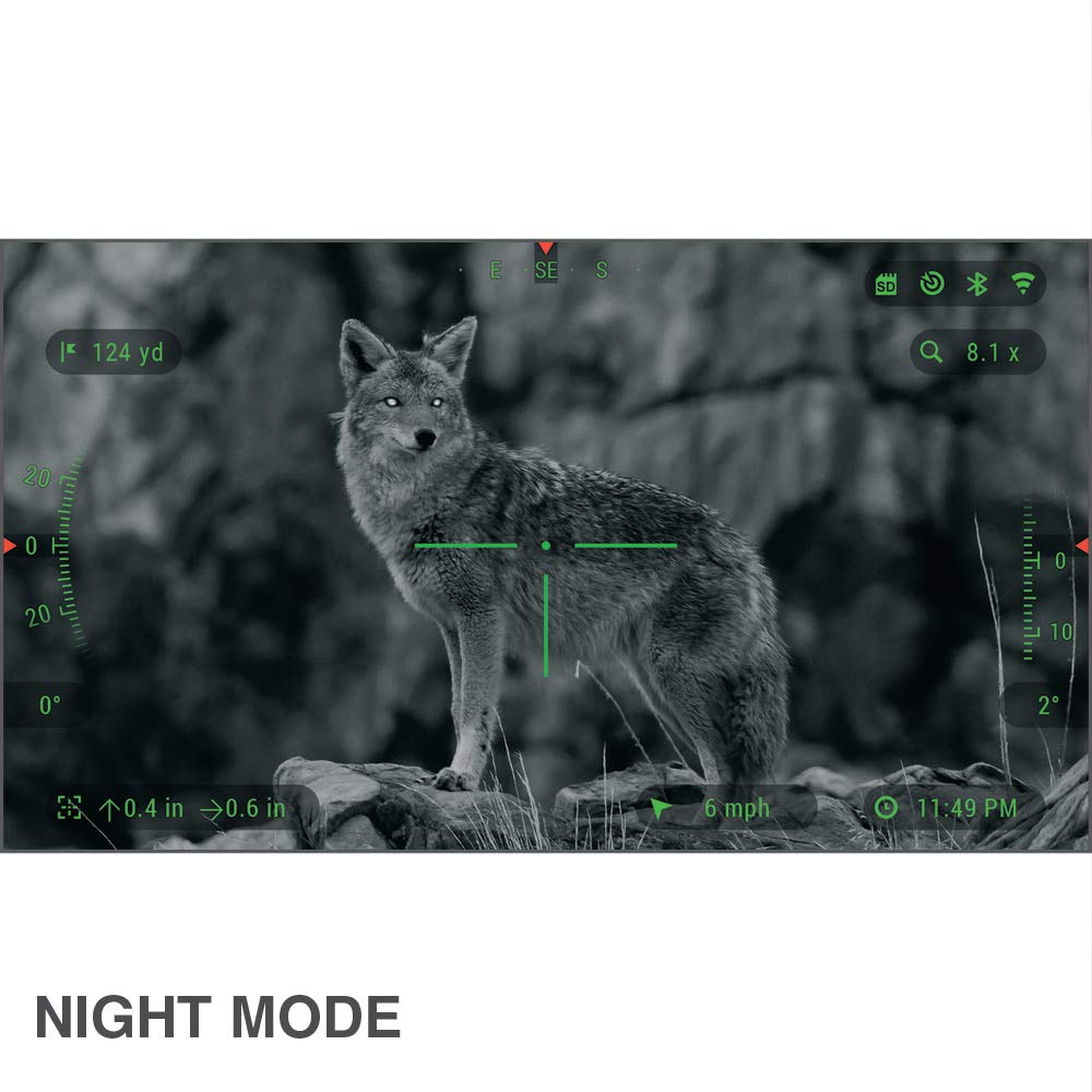 ATN MossyOak X-Sight-4k Pro Smart Day/Night Camouflage Scope w/Full HD Video rec, Smooth Zoom, Bluetooth and Wi-Fi (5-20x, Bottomland)