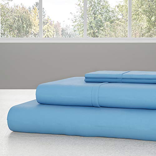 Lavish Home Brushed Microfiber Sheet Set, Twin, Blue
