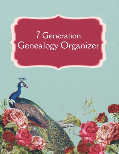 Vintage Bird Genealogy Organizer: Beautiful 7-Generation Genealogy Notebook With Fillable Pedigree Charts, Family Group Sheets, 127 Ancestor Overview Pages, Family Tree Chart Book Journal 8.5” x 11”