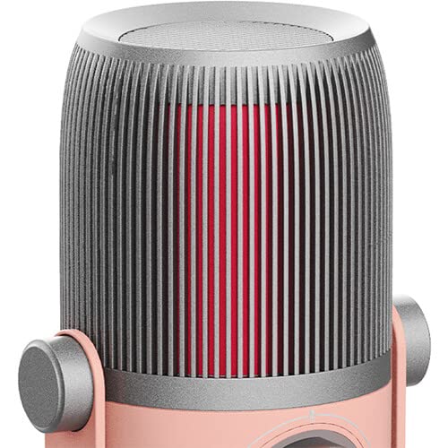 THRONMAX USB Gaming Microphone with High-Res Metering, Condenser Desktop Mic for PC, PS4, PS5 and Mac,96 kHz / 24-Bit Audio, LED Lighting Voice Effects for Streaming&Podcasting,Twitch, YouTube,(Pink)