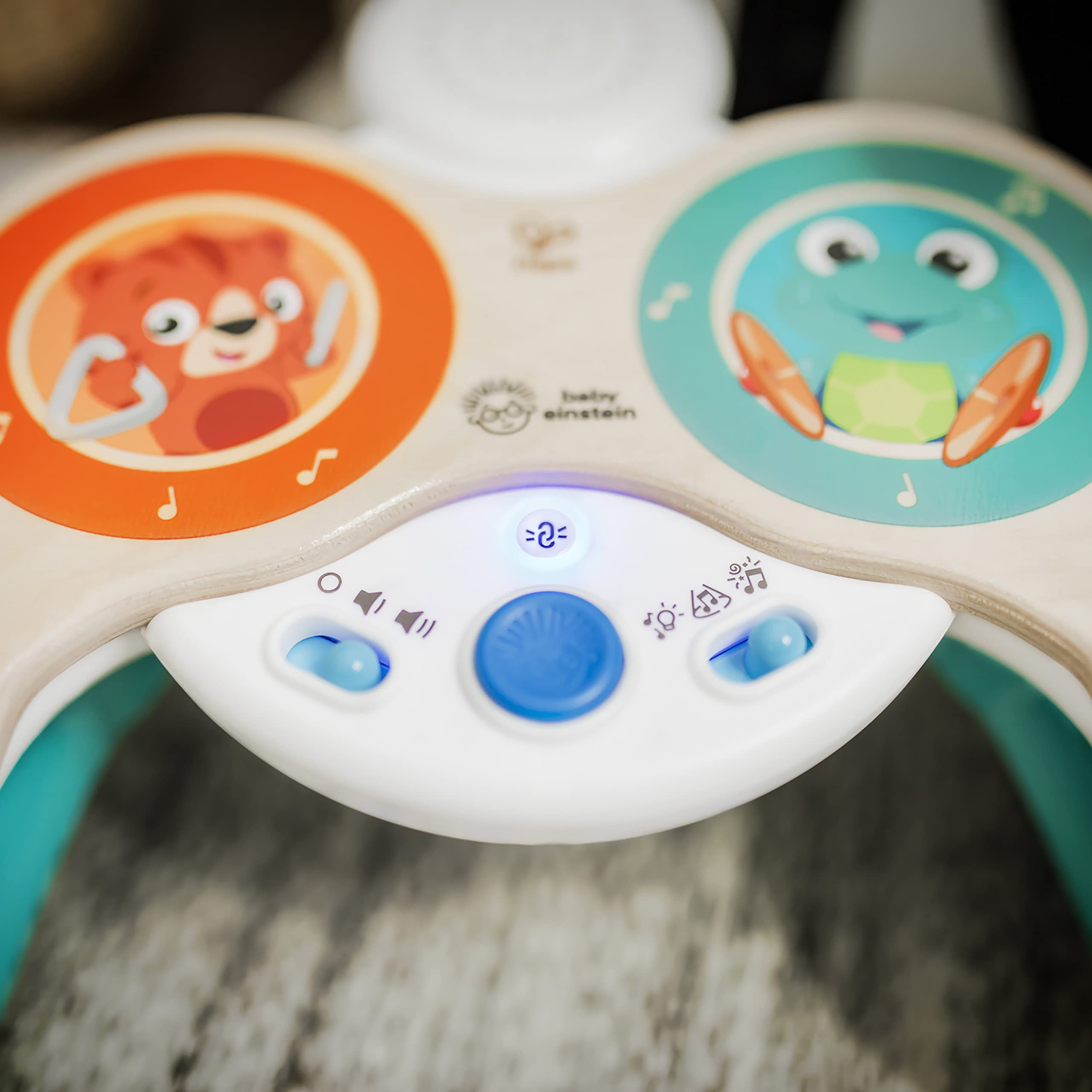 Baby Einstein Together in Tune Drums Safe Wireless Wooden Musical Toddler Toy, Magic Touch Collection, Age 12 Months+