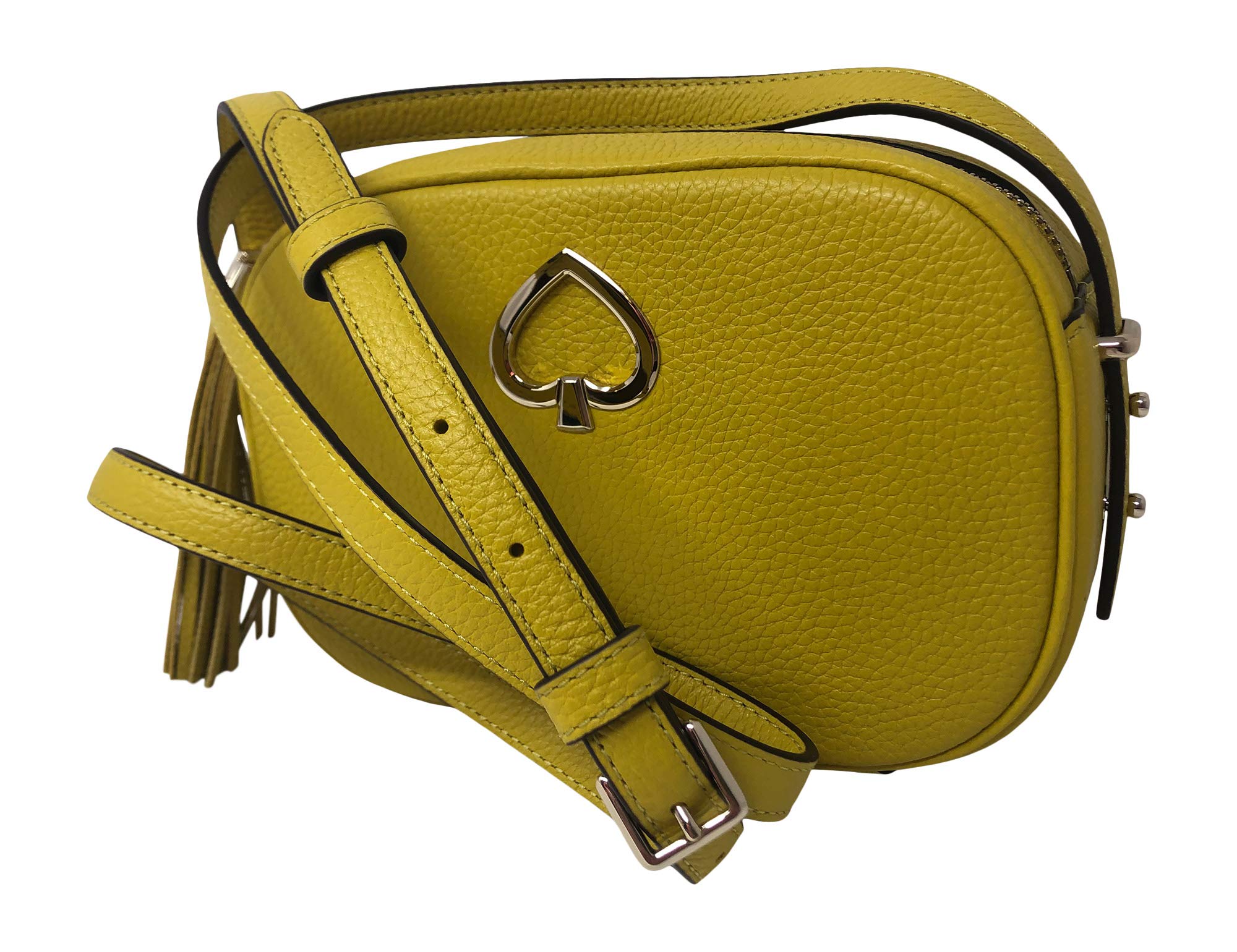 kate spade new york Leather Kourtney Camera Crossbody Shoulder Bag, Chartreuse