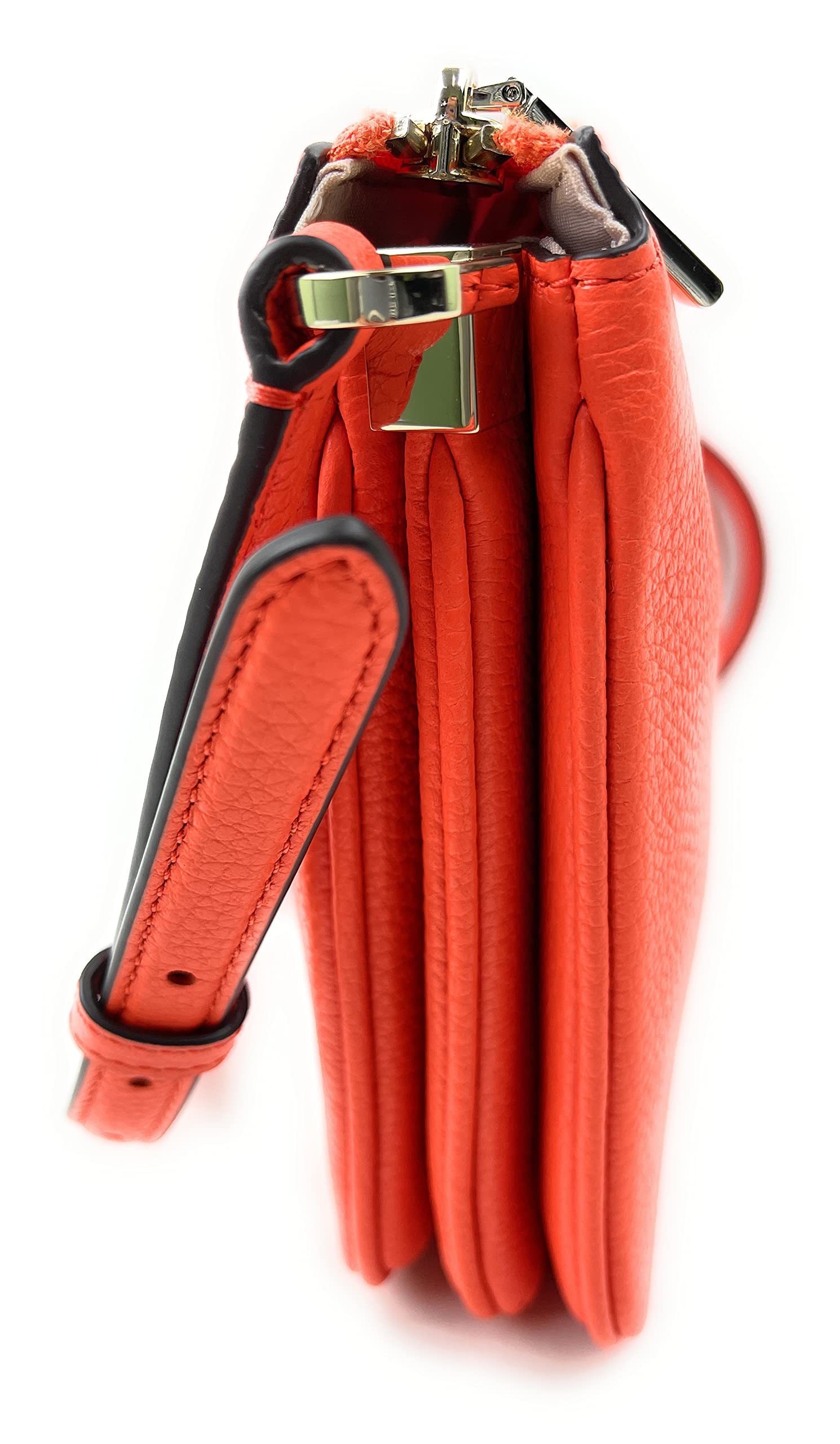 Kate Spade New York Leila Triple Gusset Crossbody (Coral Buds)