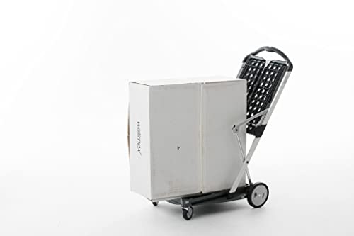 CLAX® The Original | Made in Germany | Multi use Functional Collapsible Carts | Mobile Folding Trolley | Shopping cart with Storage Crate | Platform Truck (Grey)